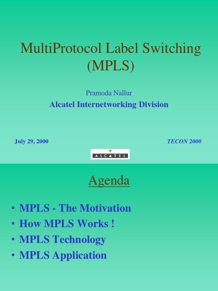 Multiprotocol Label Switching (MPLS) : Alcatel Internetworking Division | PDF | Multiprotocol ...