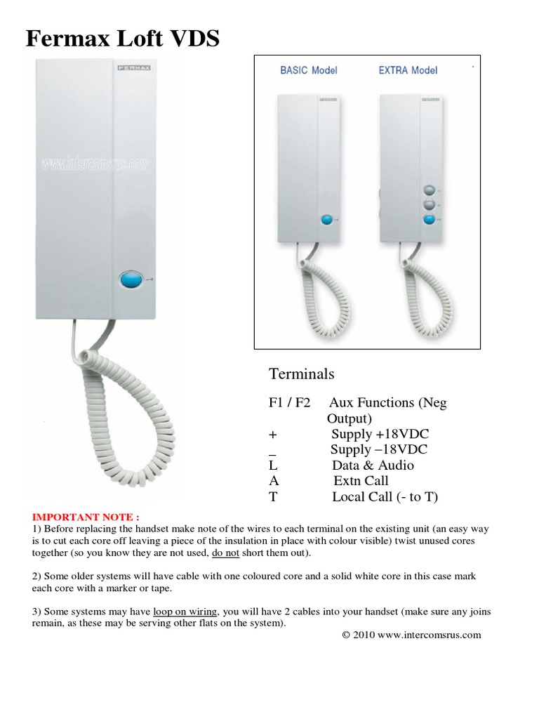 Fermax Loft VDS Installation Guide | PDF | Technology & Engineering
