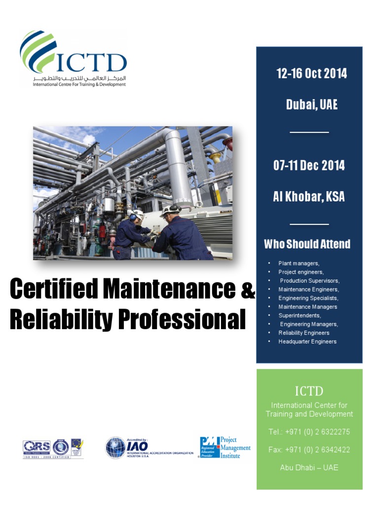 Certified Maintenance & Reliability Professional | PDF | Business