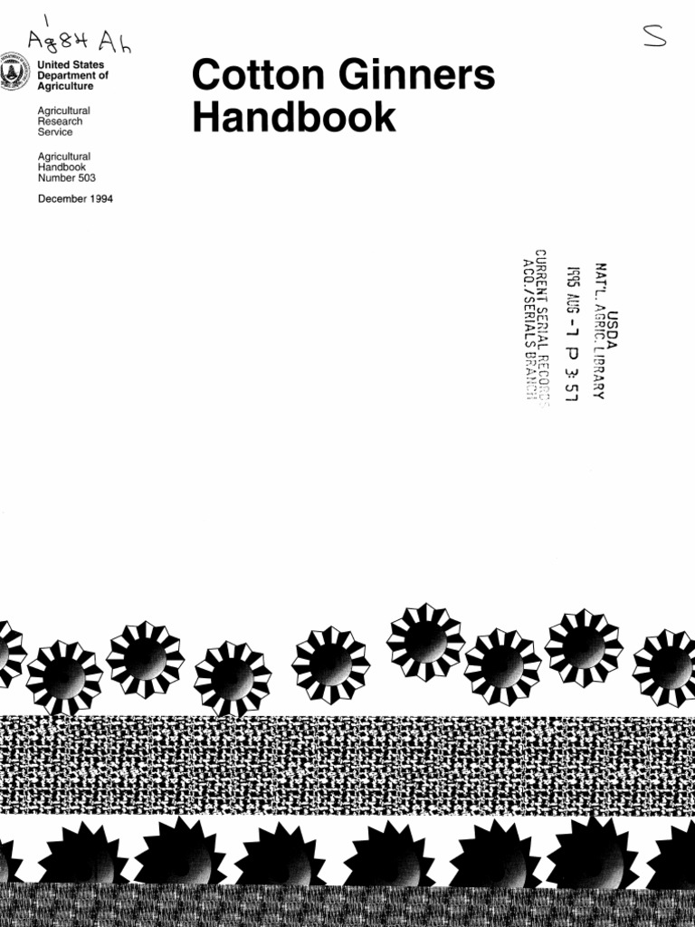 Cotton Ginners Handbook 1994 Edition | PDF | Cotton | Soil