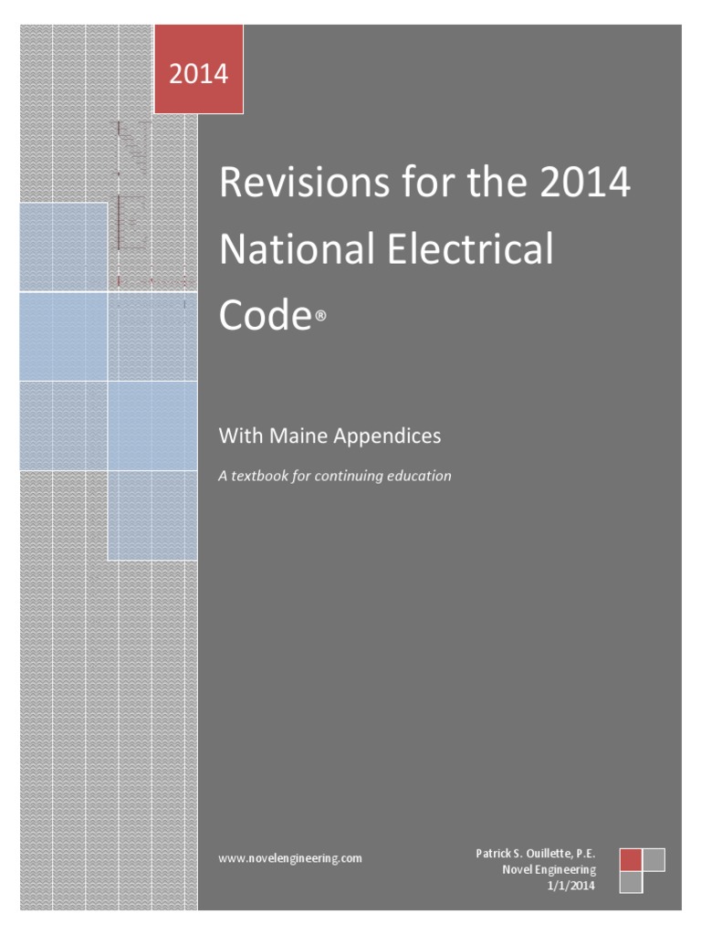 Revisions For The 2014 NEC, With Cover, First Printing | PDF ...