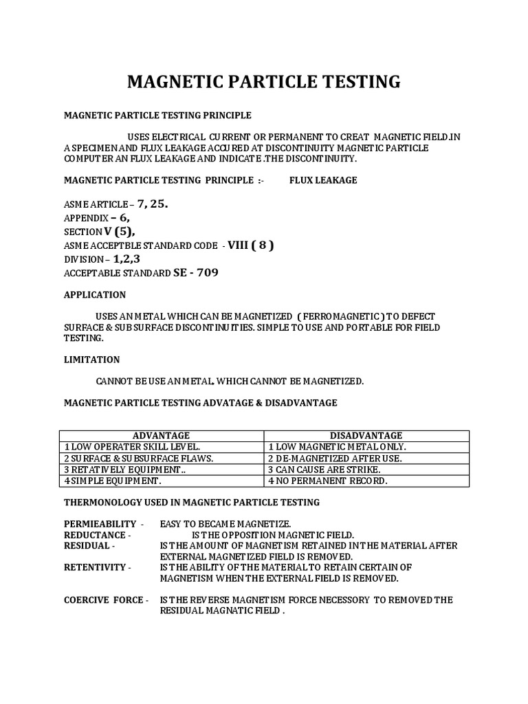 Magnetic Particle Testing | Magnetic Field | Magnetism