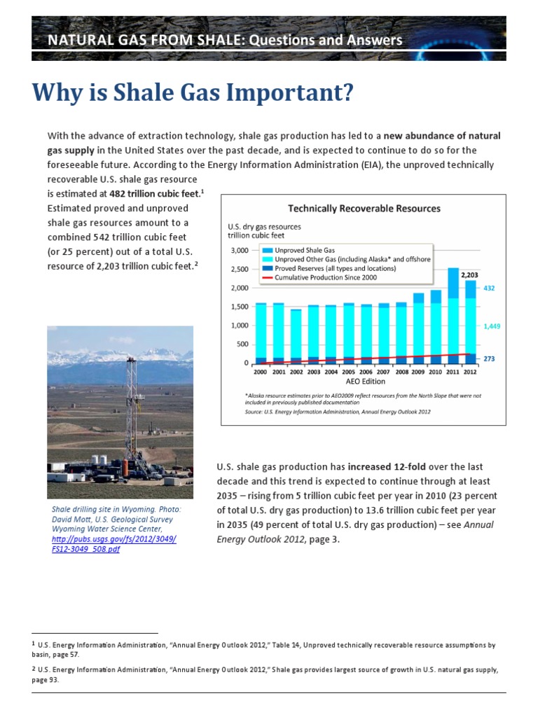 Importance of Shale Gas in U.S. Energy | PDF | Shale Gas | Oil Shale