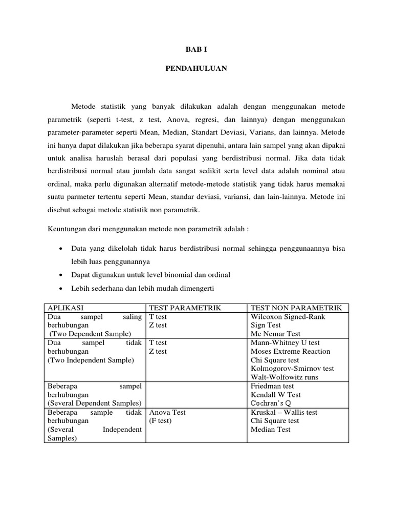 Modul Spss Non Parametrik | PDF