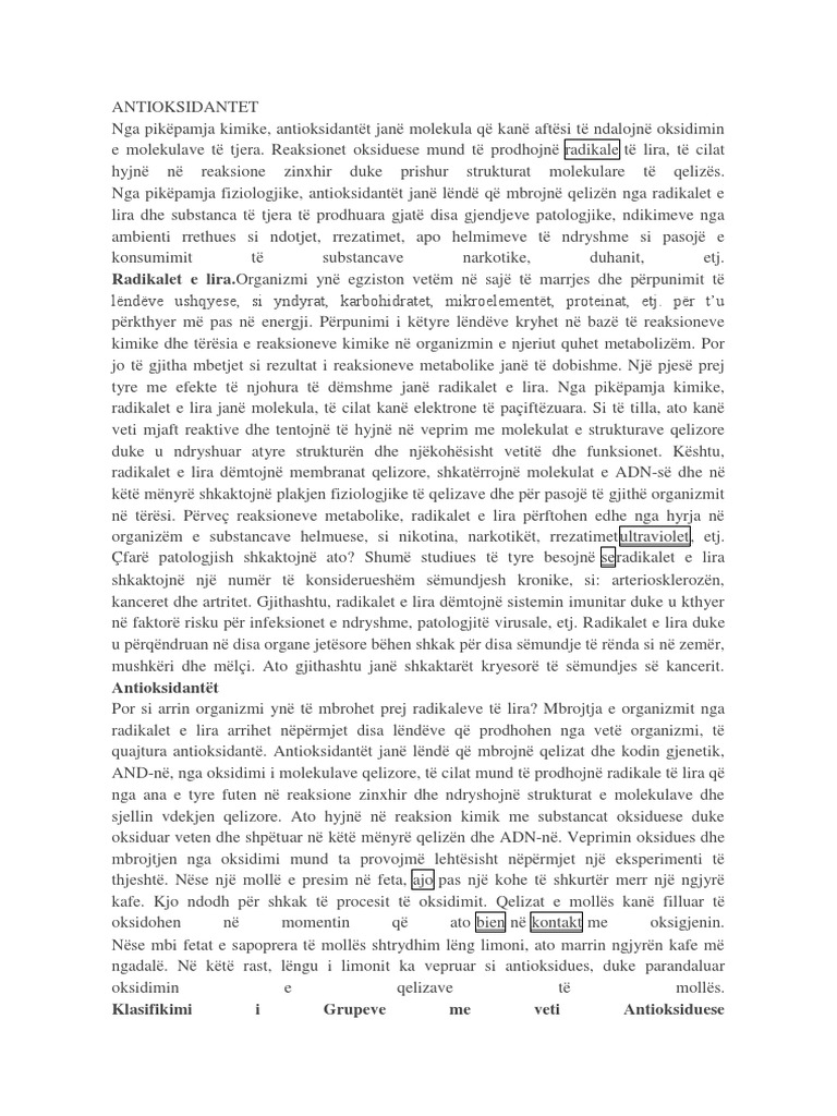 Antioksidantet | PDF