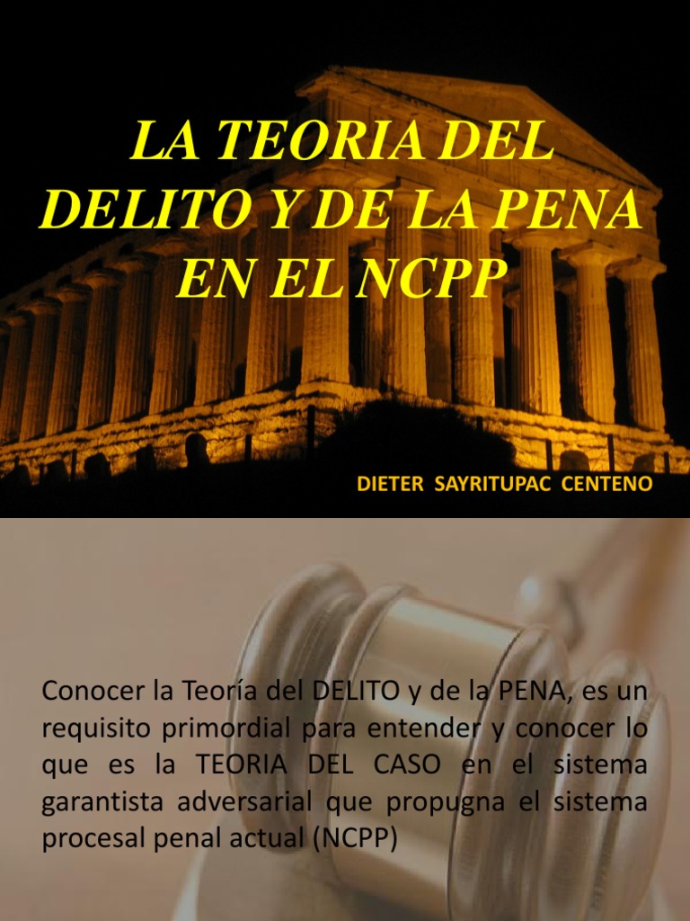 (Ica Justice) - La Teoria Del Delito y La Pena en El NCPP - Dr. Dieter ...