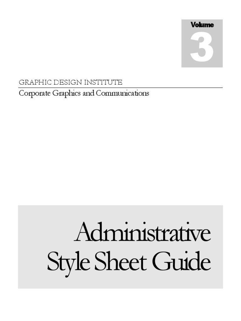 Administrative Style Sheet Guide | PDF | Search Engine Indexing ...