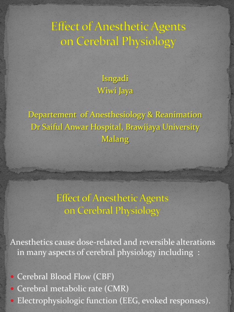 Effect of Anesthetic Agents | PDF | Animal Anatomy | Physiology