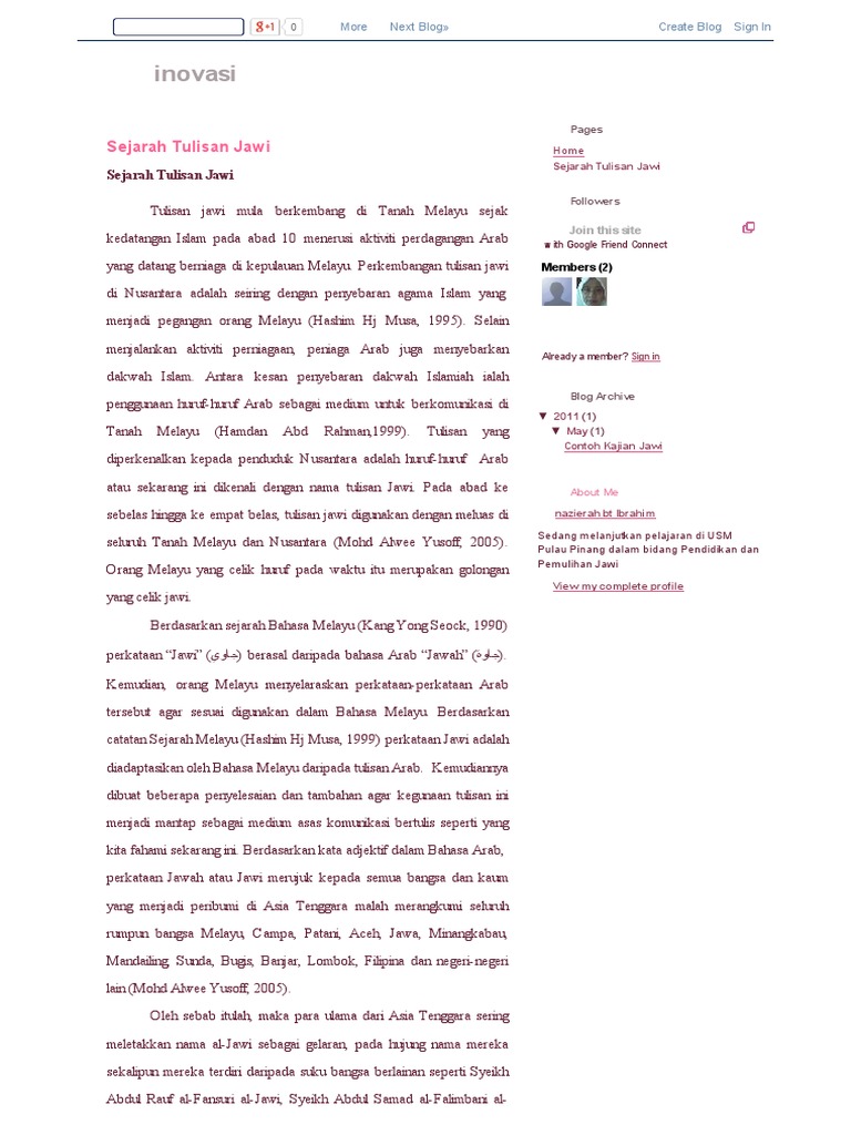 Sejarah dan Perkembangan Tulisan Jawi | PDF