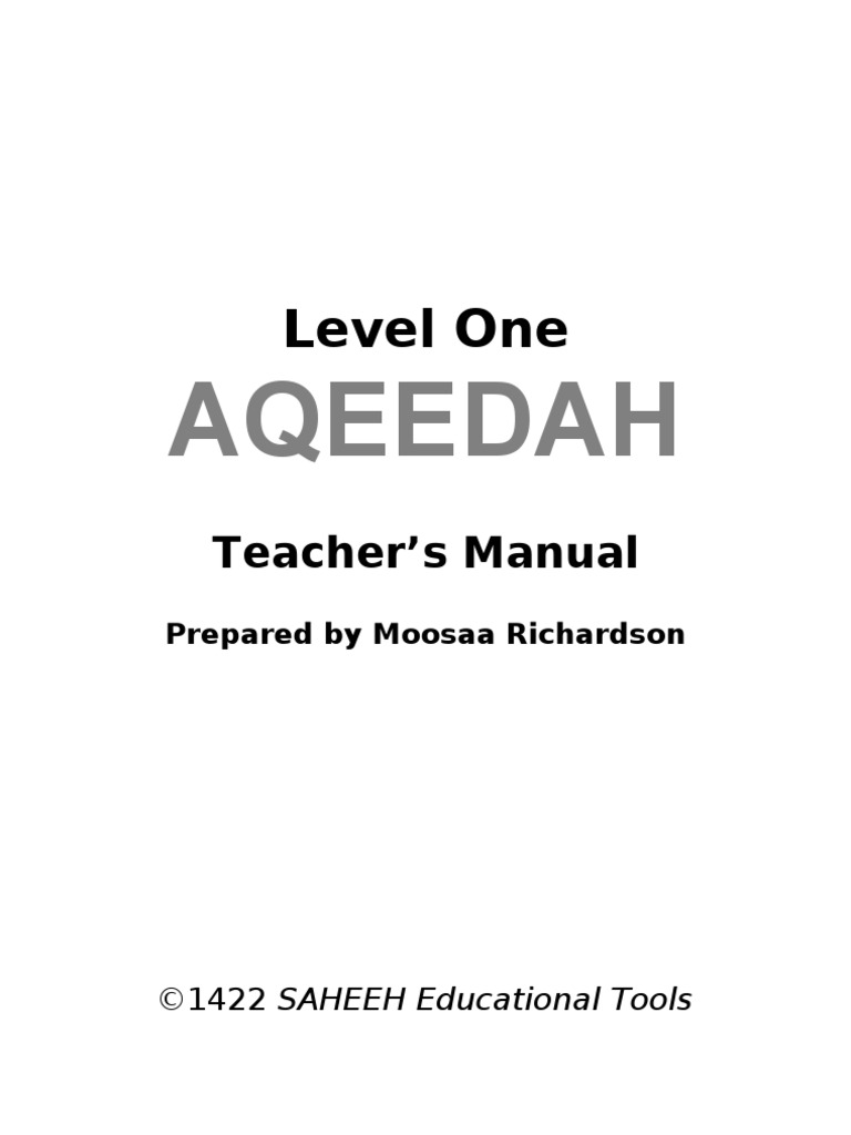 Level One Aqeedah for Kids | PDF
