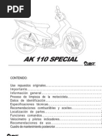 Manual de Taller AKT XM 180 | PDF | Motocicleta | Gasolina
