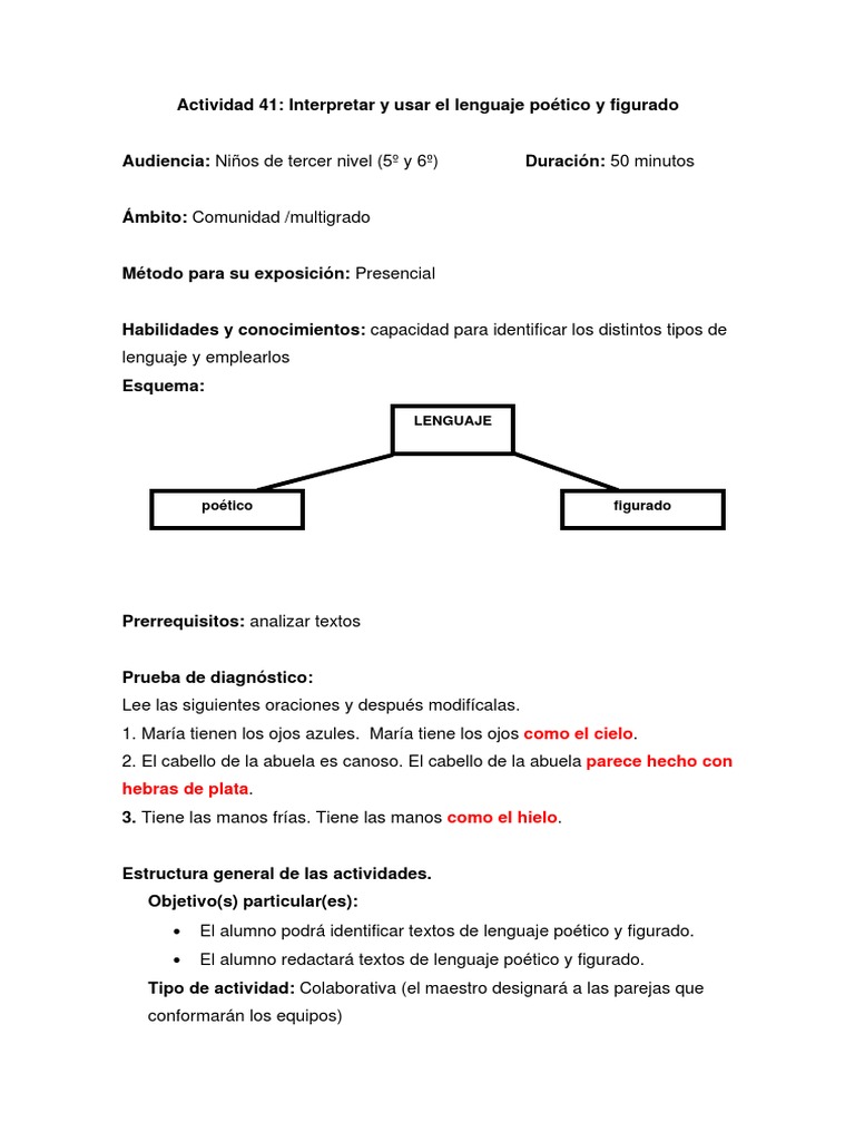 Lenguaje Figurado | PDF | Poesía | Amor