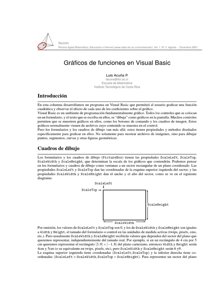 Graficos de Funciones en Visual Basic | PDF | Básico | Sistema de ...