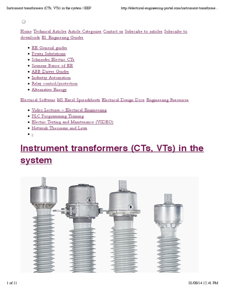 Preview of "Instrument Transformers (CTS, VTS) in The System - EEP ...