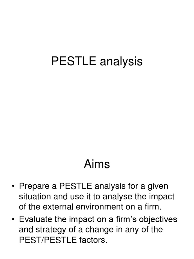 PESTLE Analysis for Business Strategy | PDF