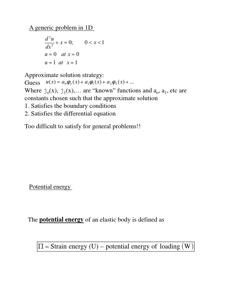 Principles of Minimum Potential Energy | PDF | Deformation (Mechanics ...