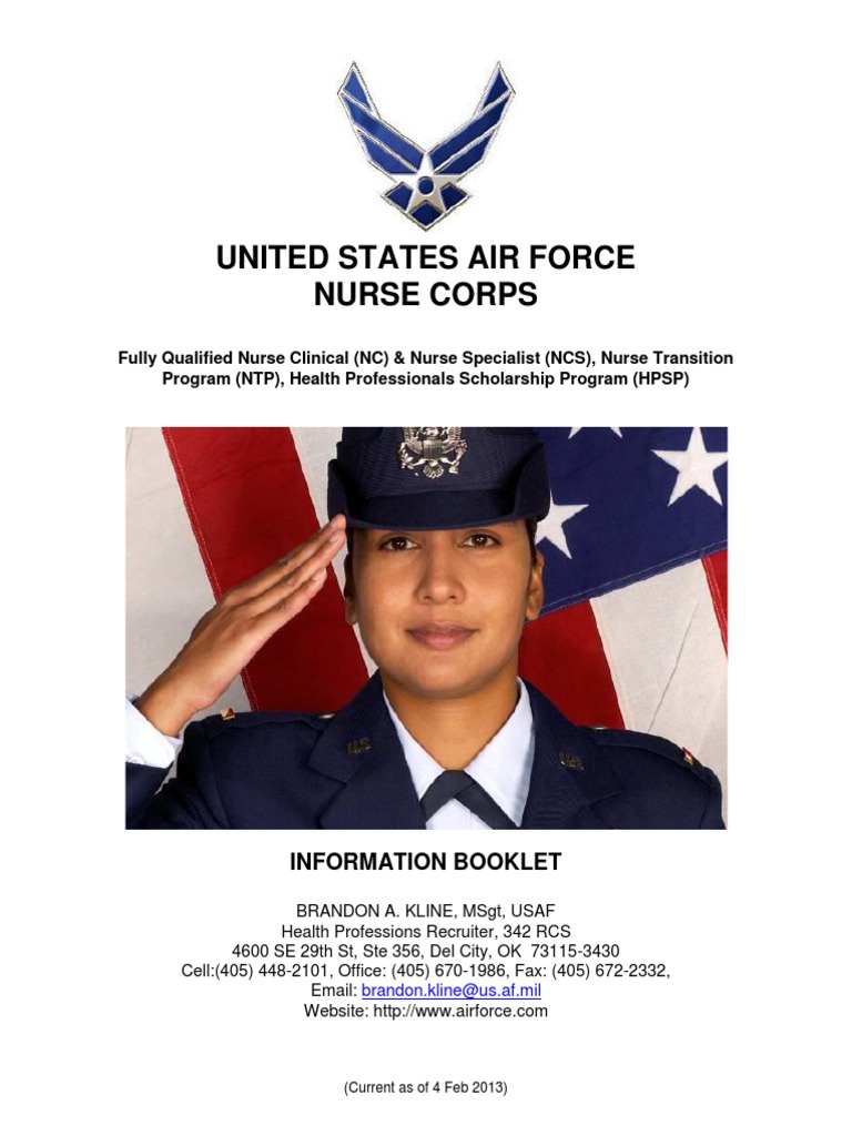 Usaf Nurse Corps-Information Booklet-4feb13 | PDF | Nurse Practitioner ...
