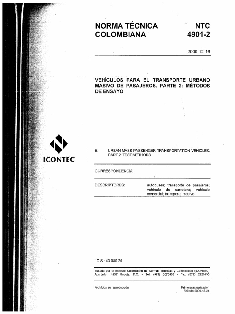 NTC 4901-2 Vehículos para El Transporte Urbano Masivo de Pasajeros ...