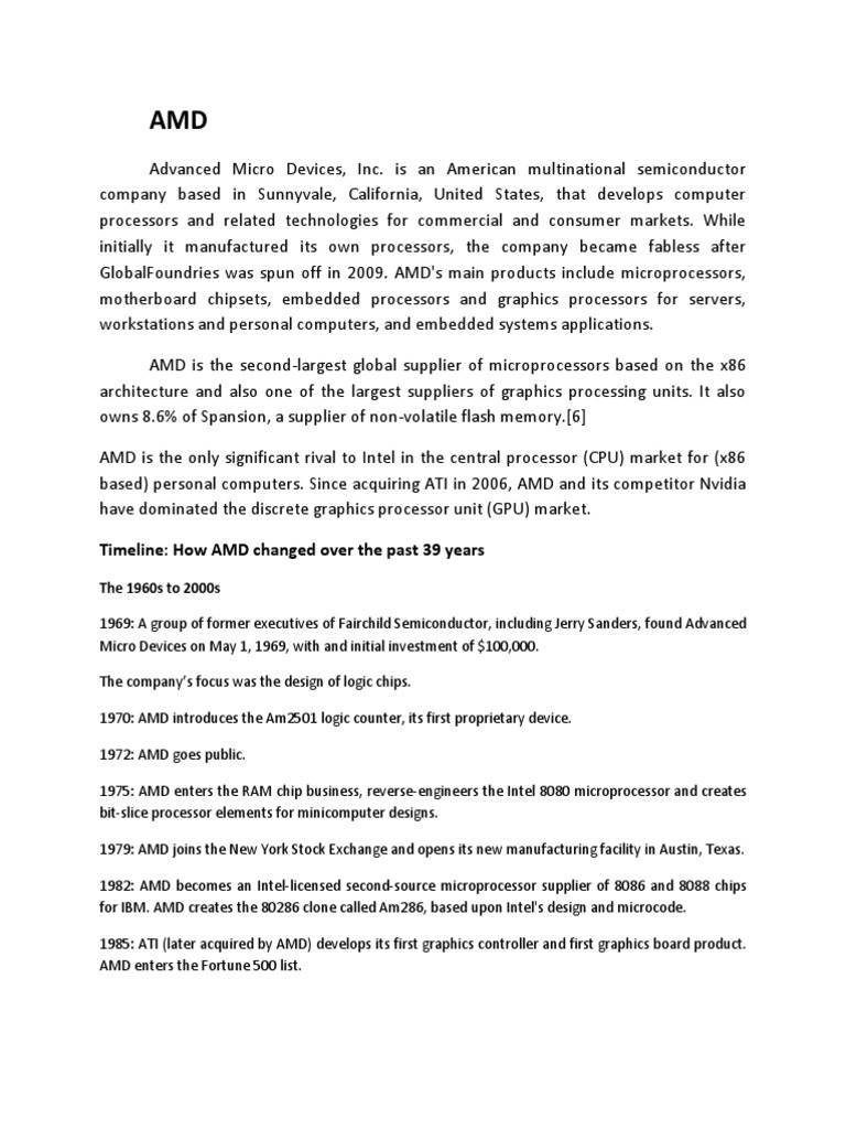 Amd | PDF | Advanced Micro Devices | X86 Architecture