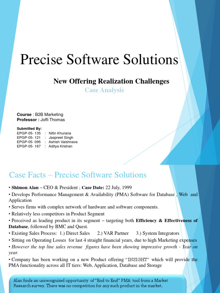 Precise Software Solutions: New Offering Realization Challenges | PDF