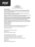 Peter Pan Jr. Audition Guide | PDF | Peter Pan | Wendy Darling