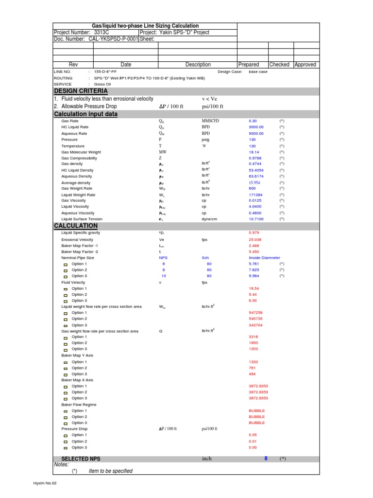 Gas-Liquid Line Sizing | PDF