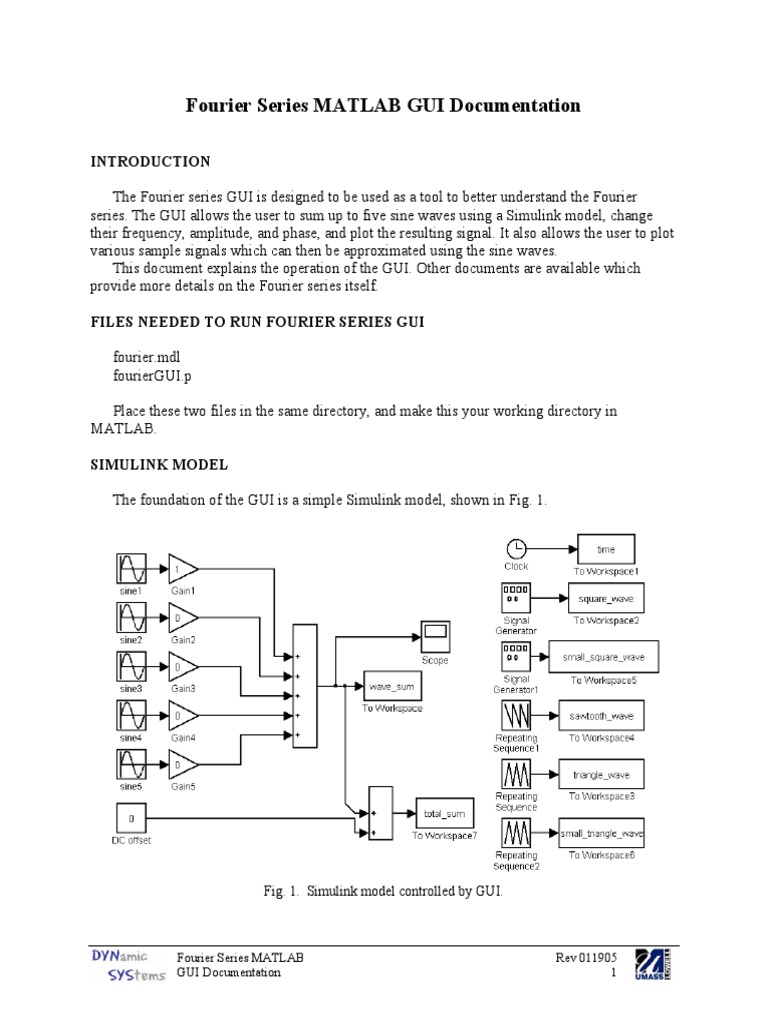 Fourier Series MATLAB GUI P-Code Doc 011905 | Download Free PDF ...