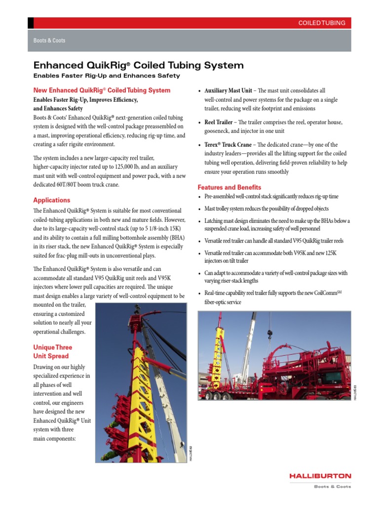 Halliburton Coiled Tubing PDF | PDF | Crane (Machine) | Trailer (Vehicle)