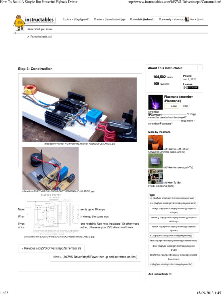 How To Build A Simple But Powerful Flyback Driver | PDF | Field Effect ...