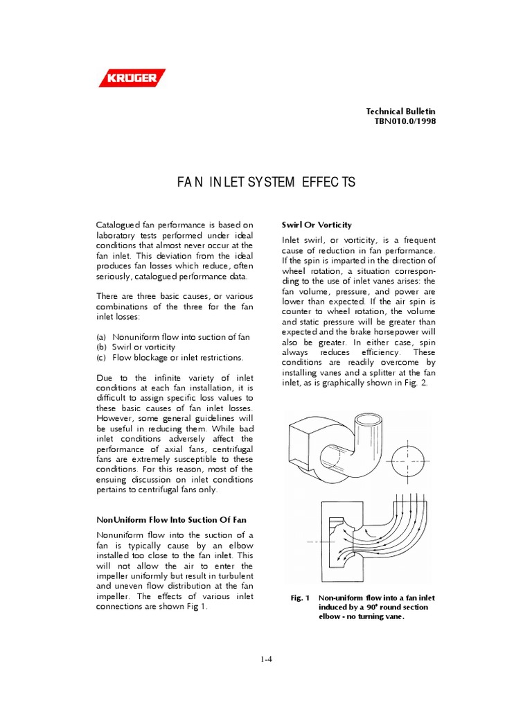 Fan Inlet Losses and Performance Factors | PDF | Mechanical Fan | Belt ...