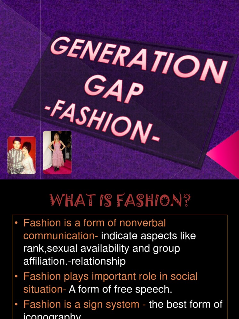 Bridging the Fashion Generation Gap | PDF | Fashion | Clothing