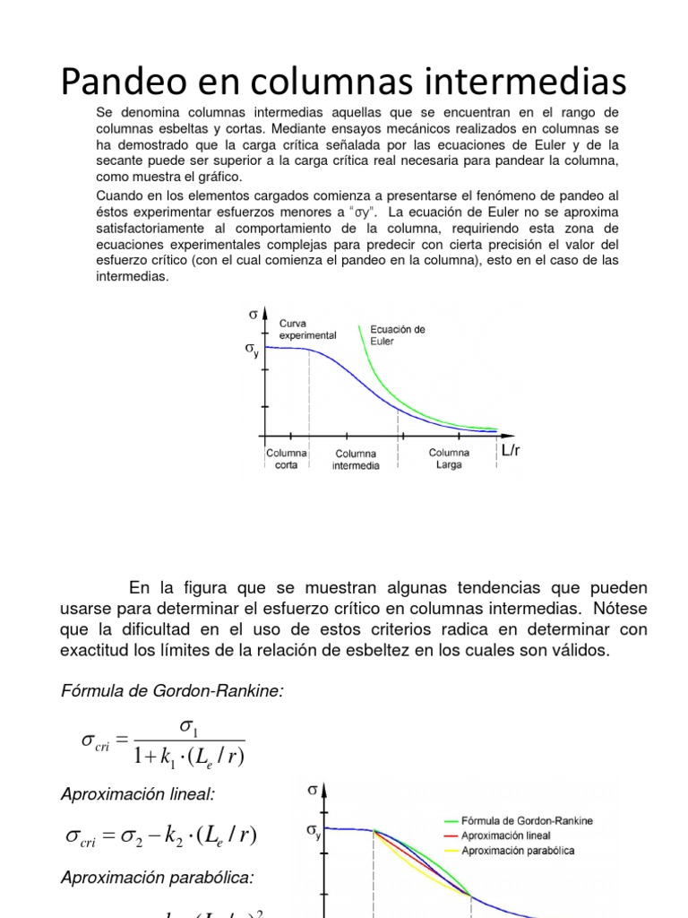 Pandeo en Columnas Intermedias | Pandeo | Doblar | Prueba gratuita de ...
