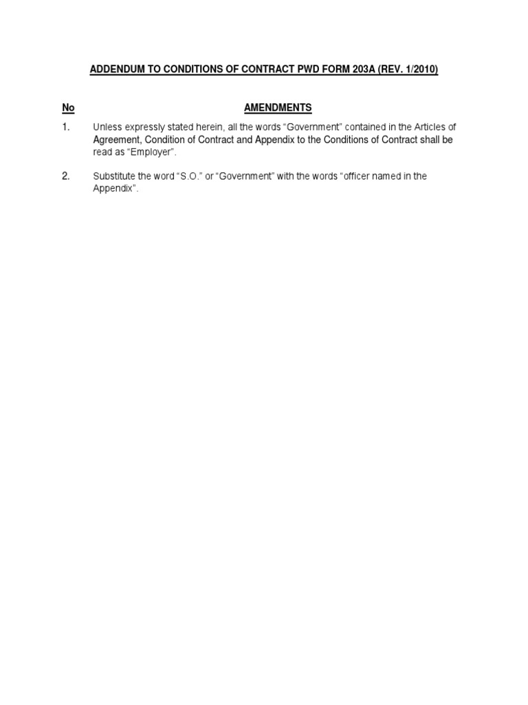 Addendum PWD Form 203a (Client Needs) | PDF