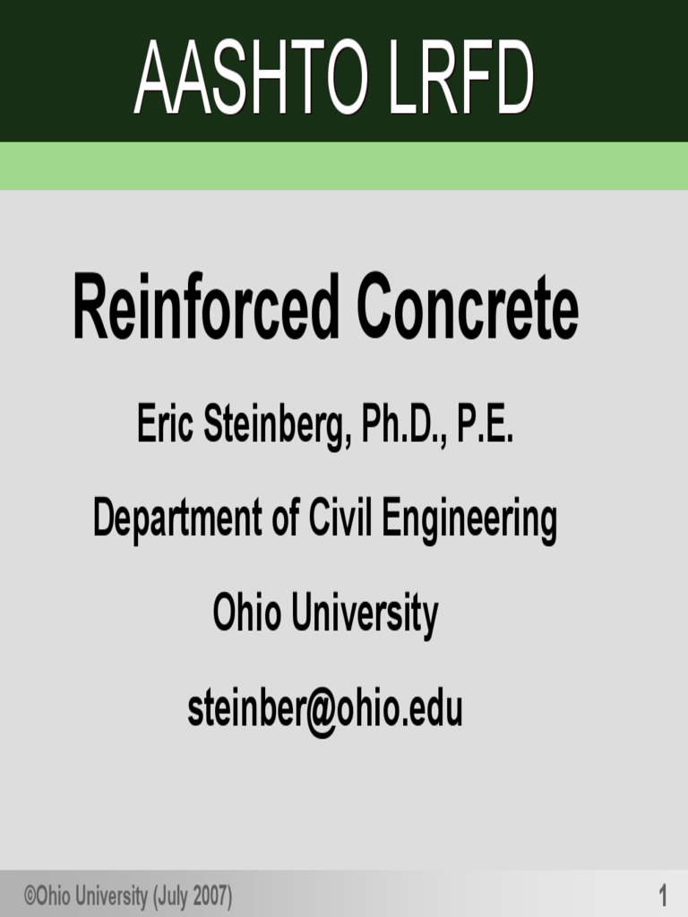 AASHTO LRFD Design Calculations | PDF | Bending | Deformation (Engineering)