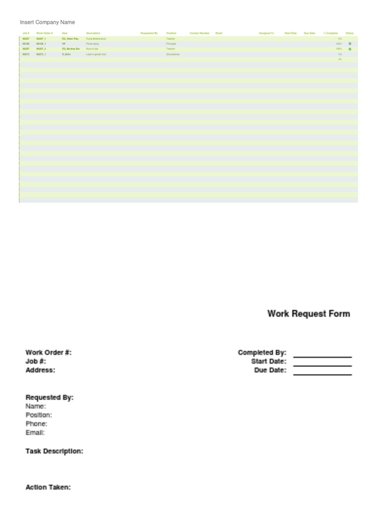 Work Order Tracker | PDF