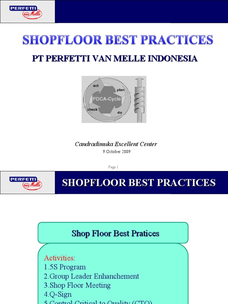 Shopfloor Best Practices | PDF | Business Process | Production And ...
