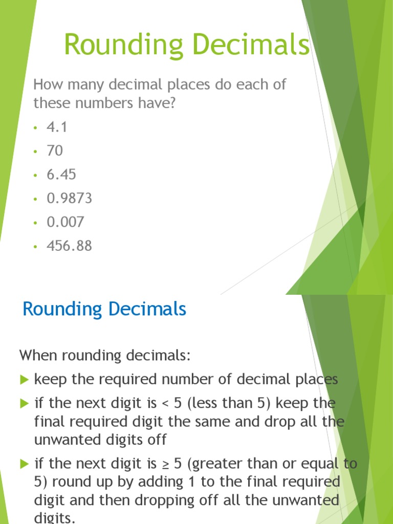 1 Rounding Decimal Places and Significant Figures | PDF | Significant Figures | Areas Of ...