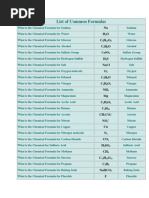 Common Chemistry Formulas | PDF