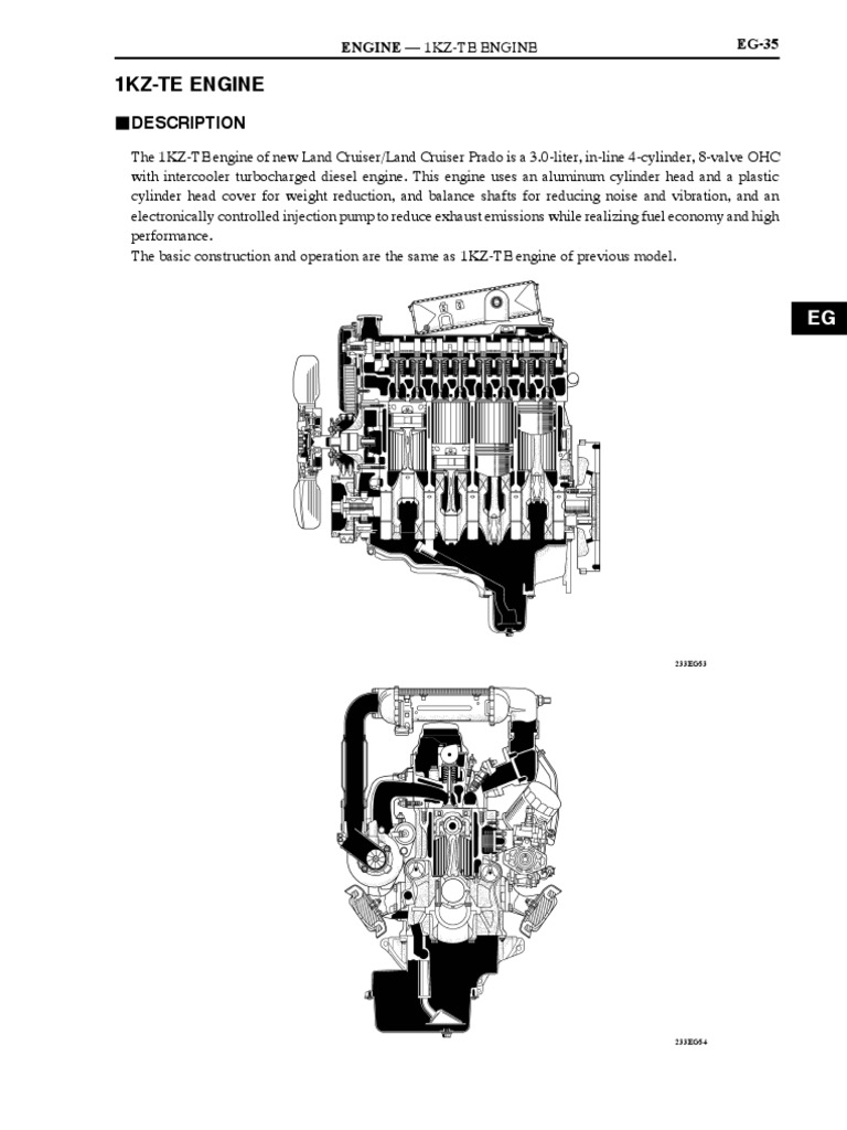 Toyota 1KZ-TE Engine | PDF
