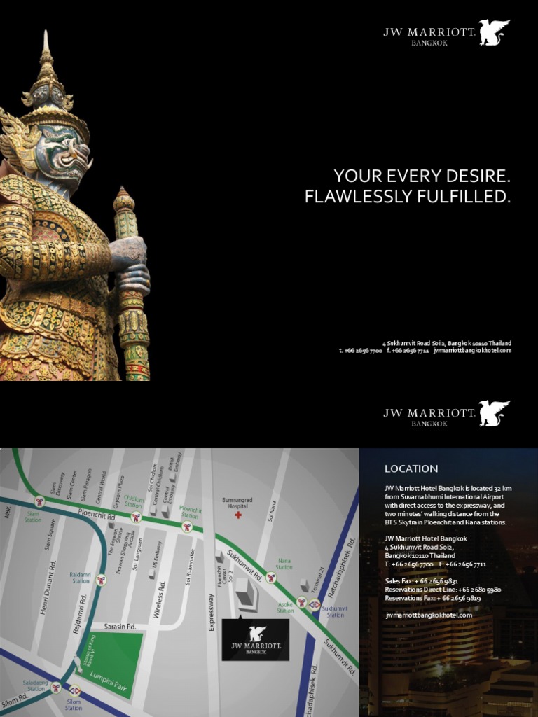 JW Marriott Bangkok Brochure | PDF | Lunch | Bar