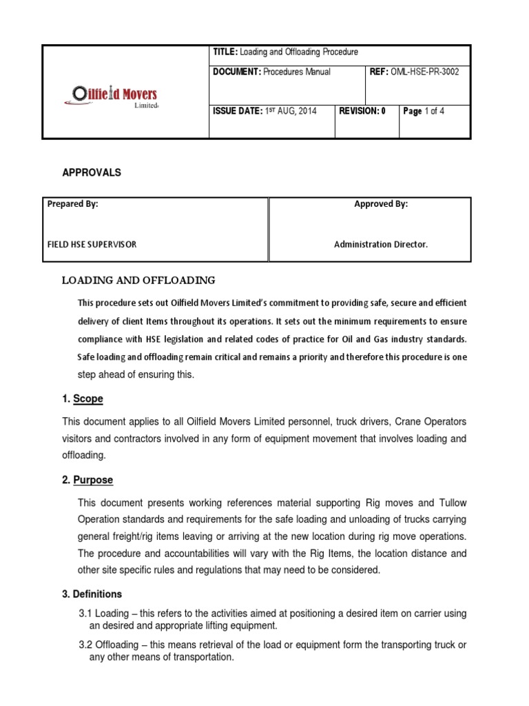 Loading and Offloading Safety | PDF | Truck | Truck Driver