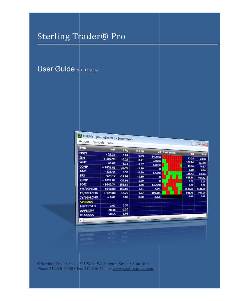 Sterling User Guide | PDF | Keyboard Shortcut | Order (Exchange)