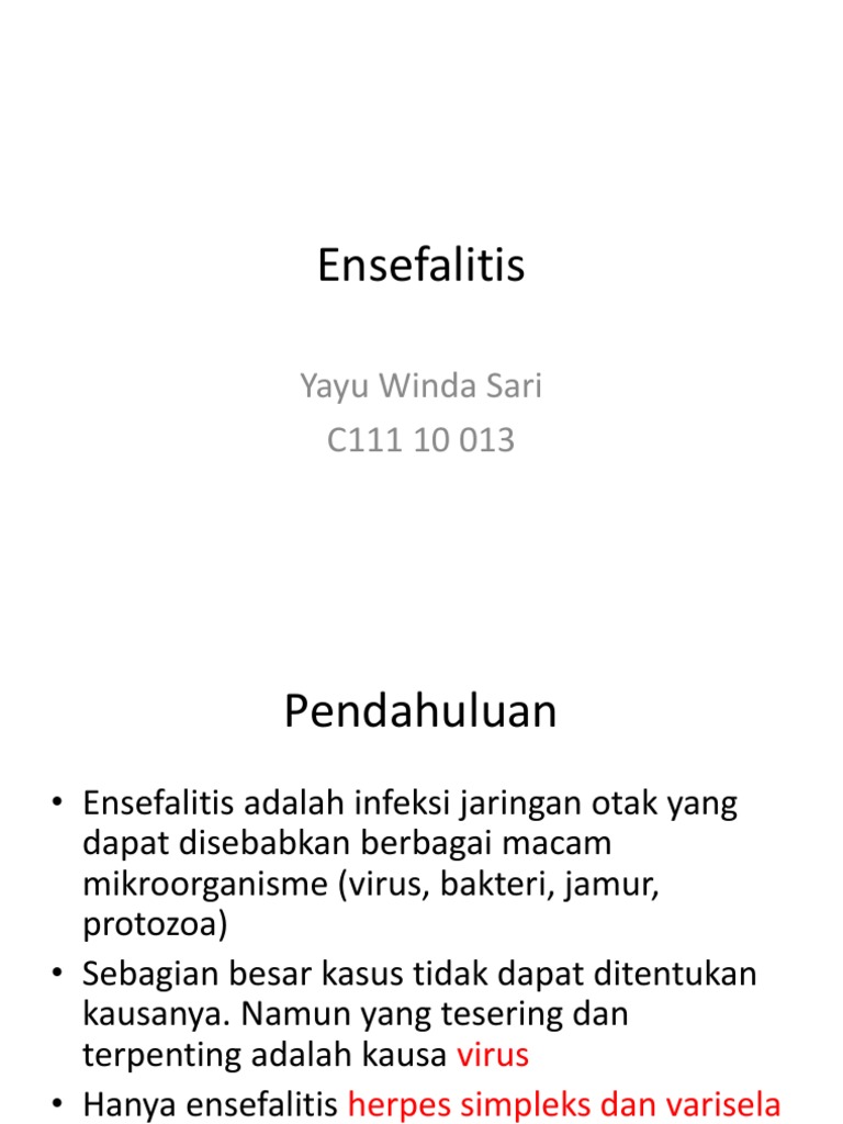 Ensefalitis | PDF | Sains & Matematika