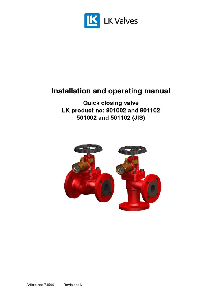 Quick Closing Valve Working | PDF | Valve | Piston