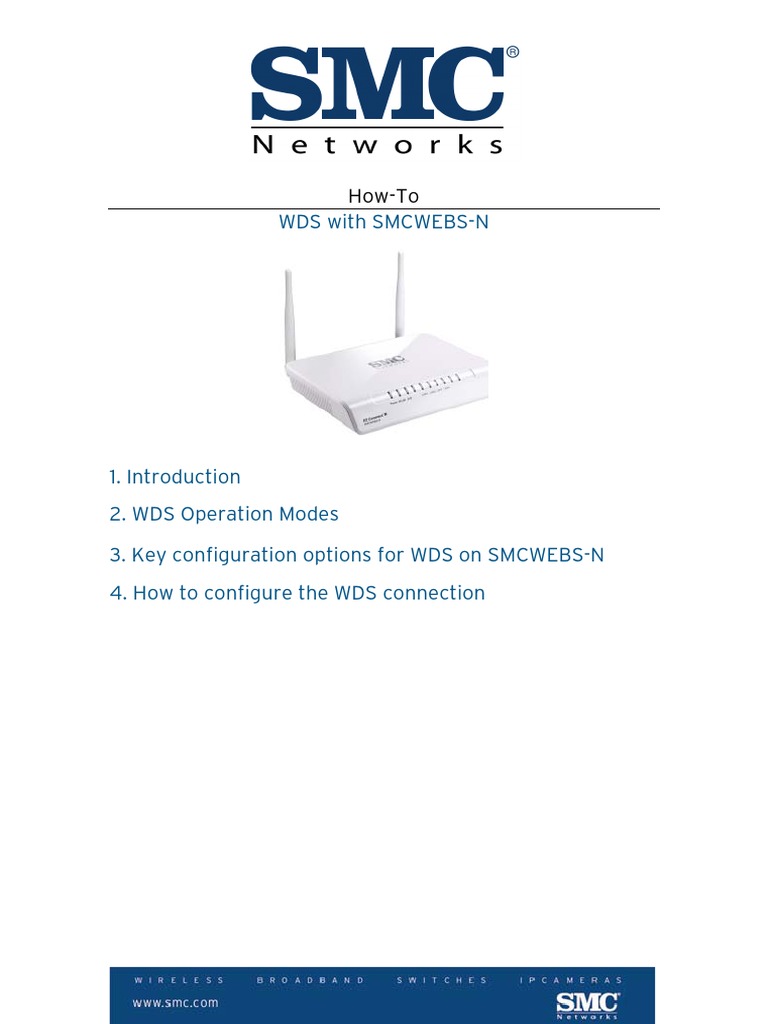 Smcwebs N How To Wds | PDF | Wireless Access Point | Wireless Lan