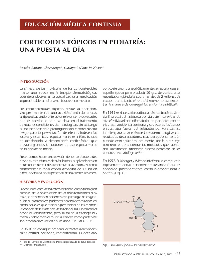 corticoides topicos pediatrua