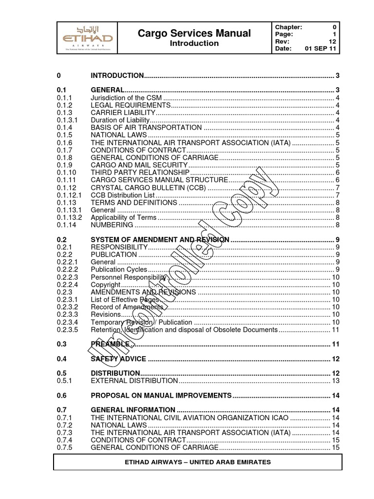 CSM0 0introduction | PDF | Airlines | Cargo