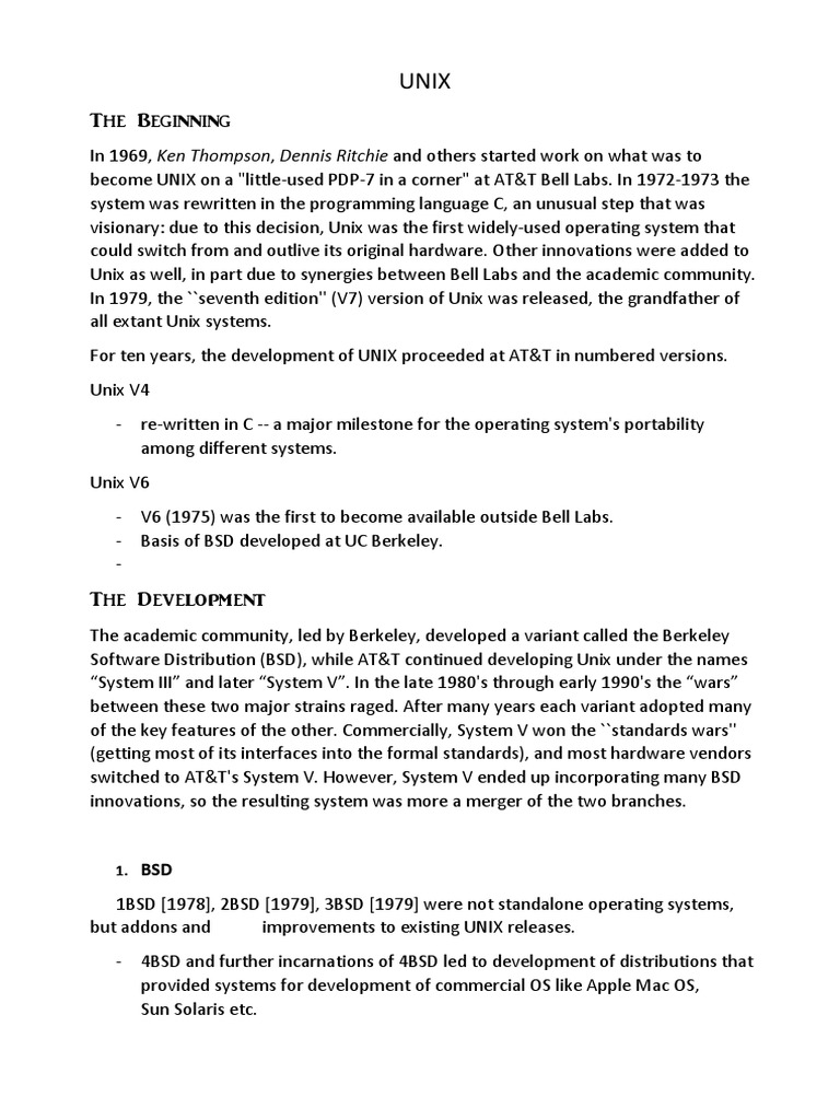 Unix | PDF | Linux | Linux Distribution