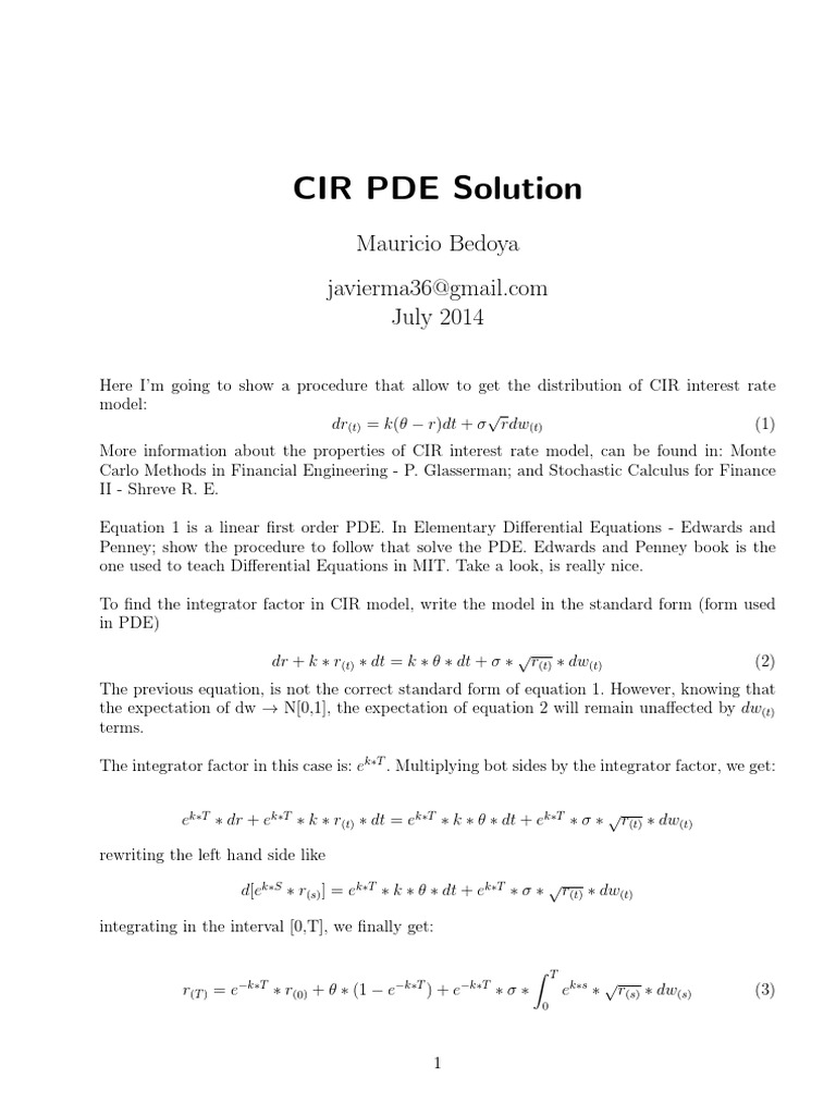 Cir | PDF | Partial Differential Equation | Equations