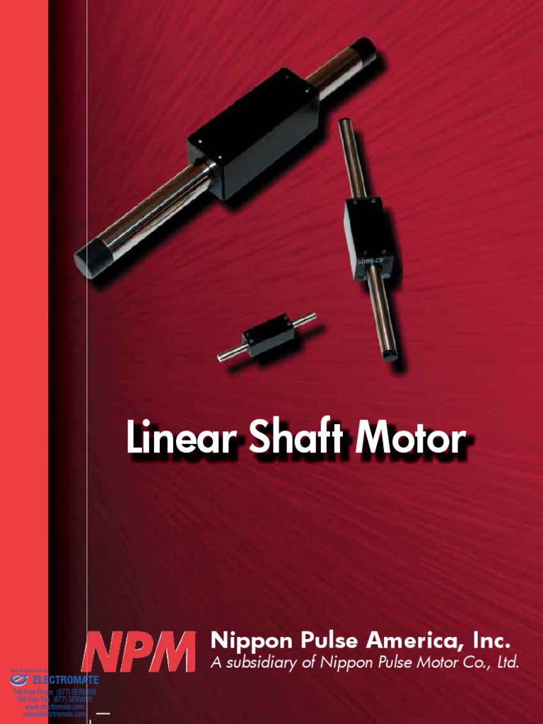 NPM Linear Shaft Motor Catalog | PDF | Electric Motor | Bearing ...